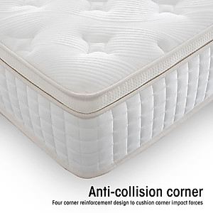 CEACYDIK Memory Foam and Innerspring Hybrid Mattress-Full Size Mattress,12 Inch Full Mattress in a Box,Medium Firm Soft and Comfort White Mattress