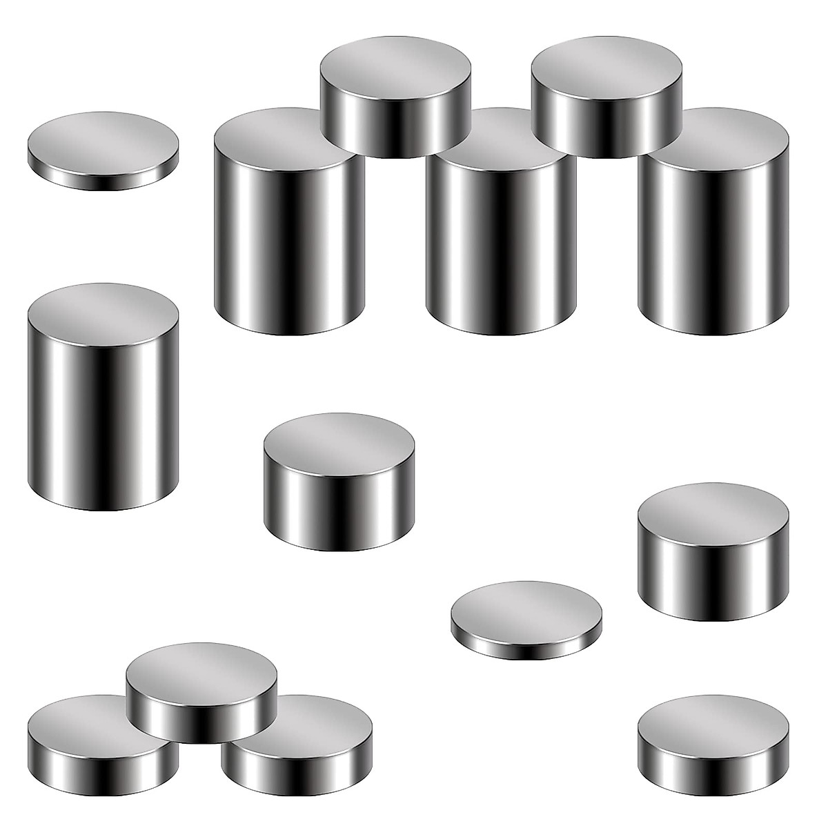 VAIPI Pinewood Derby Weights 3.5 oz Incremental and Configurable 3/8 Inch Tungsten Weights for Pinewood Derby Cylinders Cars (14Pcs)