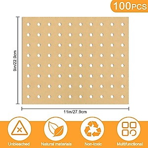 100pcs Air Fryer Liners,Parchment Paper Sheets for Toaster Oven Air Fryer 9 x 11 inches,Perforated Non-Stick Paper Liners for Cooking on Oven Rack