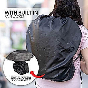 Backpack Travel Laptop Waterproof School Combination Lock Anti Theft Universal Serial Bus Charging Port Exultimate