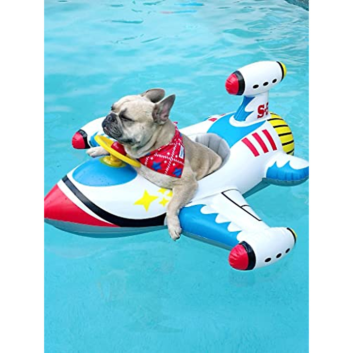 Fabulous Fido Summer Accessories 100% Cotton Dog Summer Bandana, Dog Apparel Cooling Scarf, Patriotic Pet Supplies Essentials Unisex Summer Clothes Party Outfit Costumes (Blue)