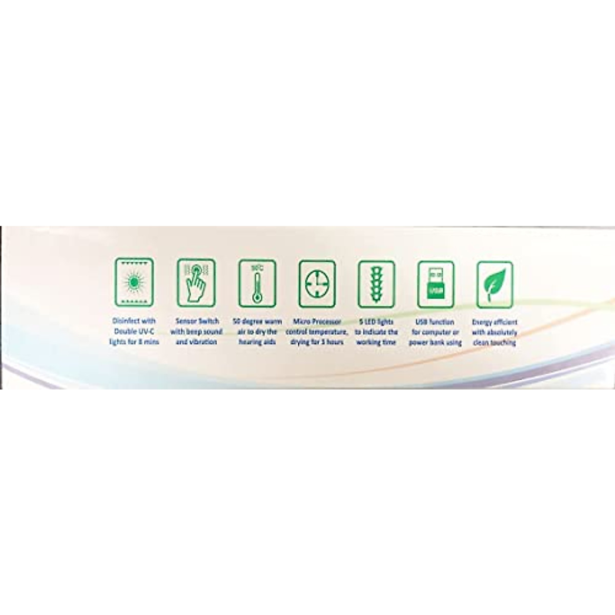 Electronic Kapak Ultra Violet C clean hearing aid dryer and dehumidifier automatic dry case