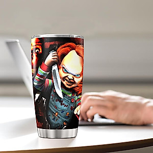 Tumbler Chucky Travel Stainless 20 30 Oz Hot Insulated Coffee Iced Steel Tea Office