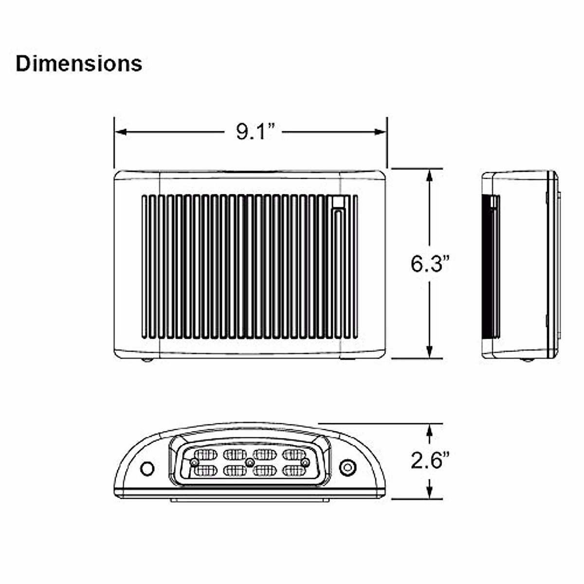 The Lighting Source LED Emergency Wall Pack with Photocell and Battery Backup