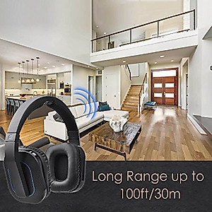Avantree HT280 Wireless Headphones for TV Watching with 2.4G RF Transmitter Charging Dock, Digital Optical System, High Volume Headset Ideal for Seniors, 100ft Range, No Audio Delay, Plug and Play