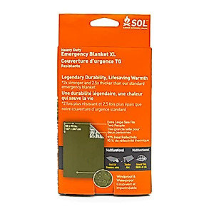 Survive Outdoors Longer Heavy Duty Emergency Blanket, 5 x 8 ft Green