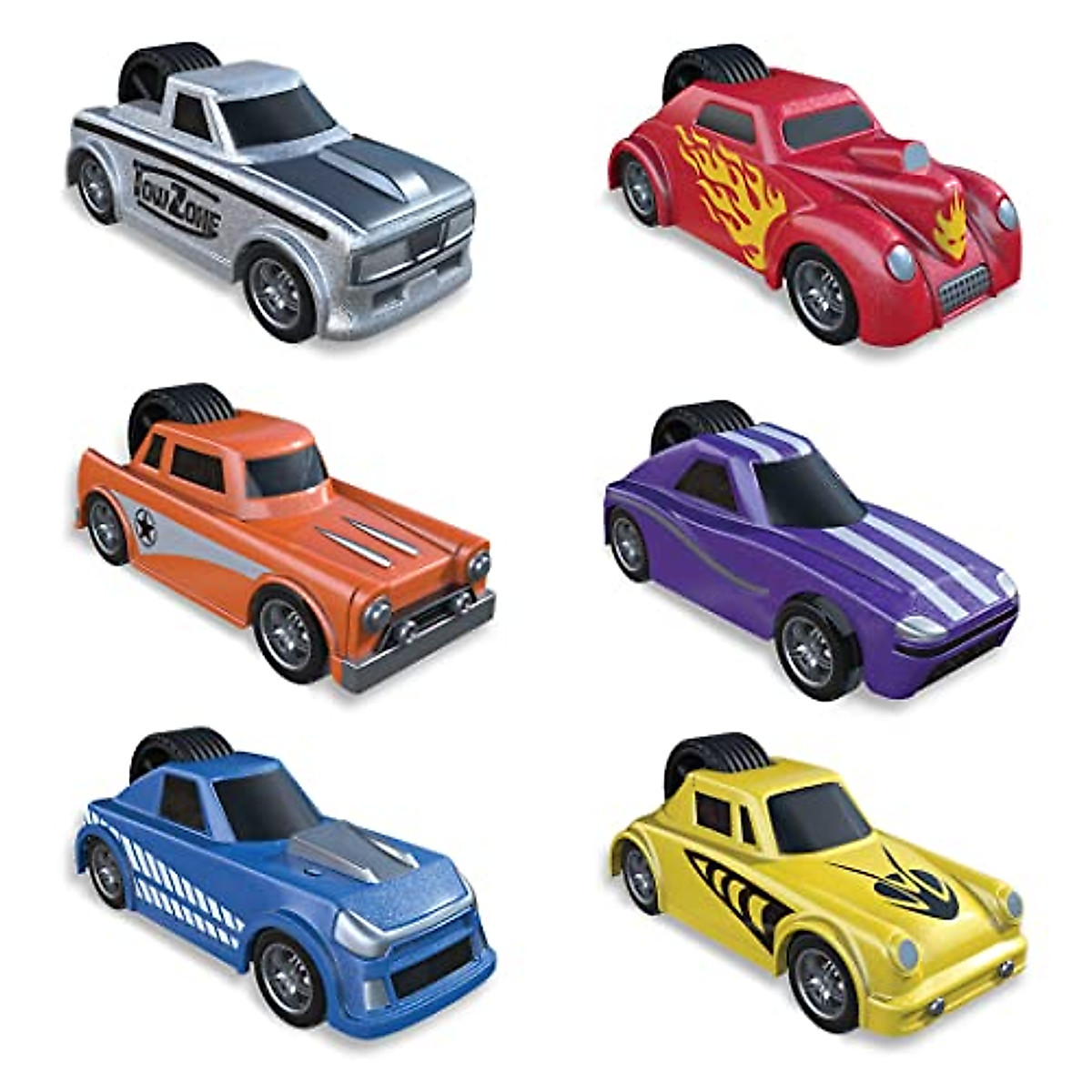 Spin 'n Rip Racers | 6 Racer Toy Car Sets | Fun Race Sets | Cars & Finish Gate with Flags | Patented Spin 'n Rip Wheel Will Send The car zooming at Insane speeds.