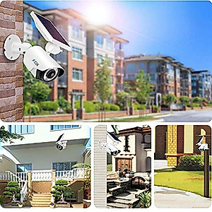 Solar Motion Sensor Light Outdoor - 800Lumens 8 LED Spotlight 5-Watt Solar Lights Outdoor IP66 Waterproof, Wireless Solar Flood Light for Porch Garden Patio Driveway Pathway,Aluminum(White)