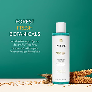 Philip B Nordic Wood Hair + Body Shampoo | Invigorating and Purifying Hair and Body Shampoo that Lathers Up Luxuriously, 11.8 oz.