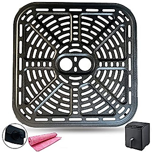 Air Fryer Grill Plate for COSORI 6.8QT Air Fryers, 9.02IN Square Upgraded Air Fryer Grill Pan, Air Fryer Crisper Plate Tray, Air Fryer Rack, Insert Pan for 6.8Quart COSORI Air Fryers, Nonstick