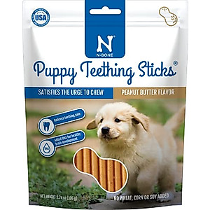 N-Bone Puppy Teething Sticks Peanut Butter Flavor, 3.74-oz Bag