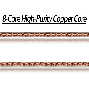 FAAEAL Q701 Cable de actualización,Compatible con AKG K702,K712,K240S,K240MK II,K141,K171,K181,K271S,K271MK II,K241,K175,K275,Pioneer HDJ-2000 Auriculares(3.5mm)