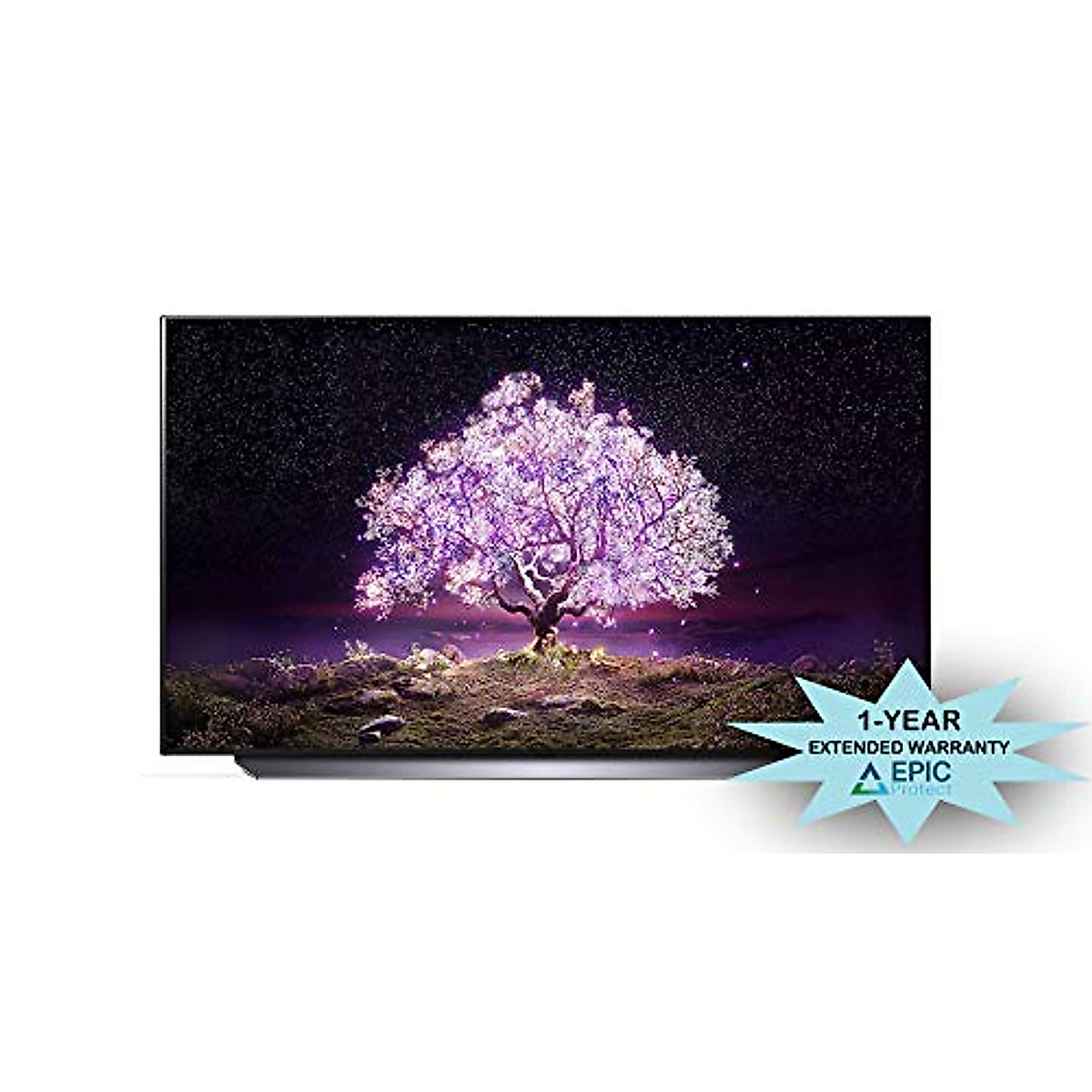 LG OLED48C1PUB 48" 4K Ultra High Definition OLED Smart C1 Series TV with an Additional 1 Year Coverage by Epic Protect (2021)