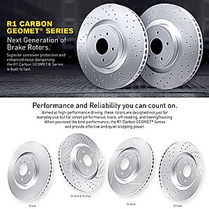 R1 Concepts Front Brakes and Rotors Kit |Front Brake Pads| Brake Rotors and Pads| Optimum OEp Brake Pads and Rotors |Hardware and Sensor Kit |fits 2011-2016 BMW 528i, 2012-2016 BMW 528i xDrive