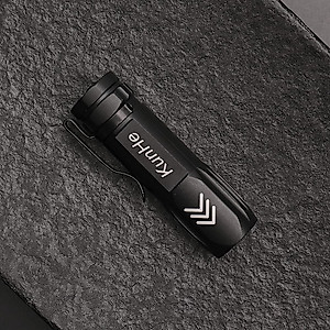KunHe 5 Pack Mini Small Pocket LED Flashlight, USB Rechargeable Flashlights, High Lumens Bright Powerful EDC Flash Lights, Handheld Flashlights Bulk, Compact Pocket Flashlight with Belt Clip