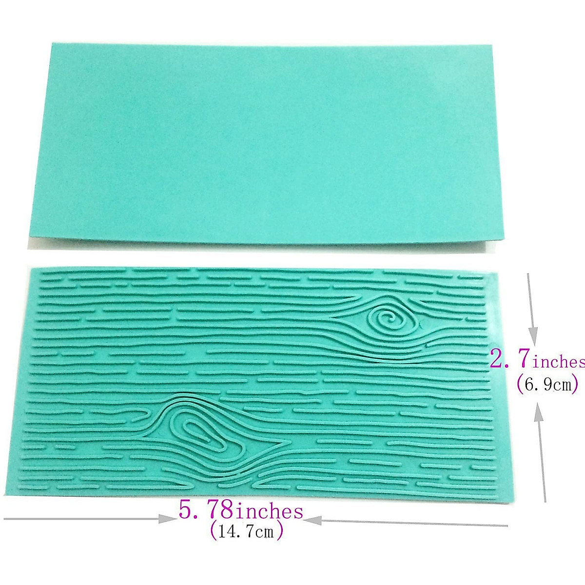 Gobaker Texture 2-Piece Mold Set Tree Bark and Brick Wall Impression Moulds Gum Paste Impression Mat Fondant Cake Decorating Gobaker Supplies for Cupcake Wedding Cake Decoration(Blue)