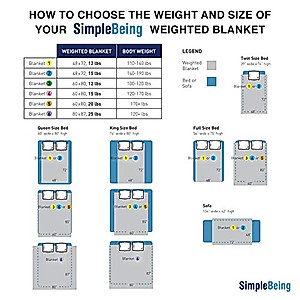 Simple Being Weighted Blanket, Patented 9 Layer Design, 60x80 20lb, Seafoam Green