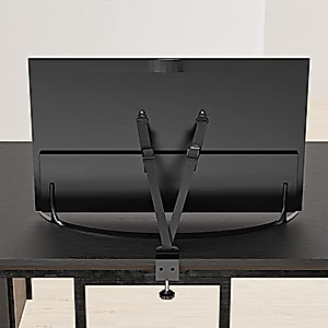 TV Safety Straps Furniture and TV Wall Anchors and Punch-Free Clamp Straps for Baby Proofing, VESA Mounting, Metal Connectors, Black
