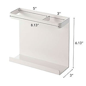 Yamazaki Home Magnet Wrap or Aluminim Foil Holder - Kitchen Storage, Magnetic Organizer - Steel