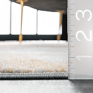 nuLOOM Cyn Contemporary Abstract Area Rug, Oval 4x6, Gold