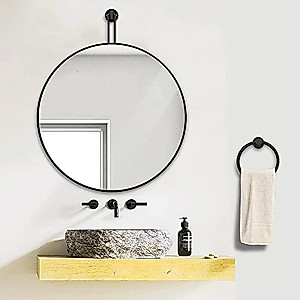 Towel Ring for Bathroom Matte Black Towel Ring Wall Mounted Hand Towel Rack Hangers Hand Towel Ring