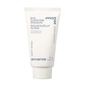 innisfree Bija Clarifying Emulsion with Salicylic Acid and Niacinamide, Korean Skincare Lightweight Face Moisturizer (Packaging May Vary)