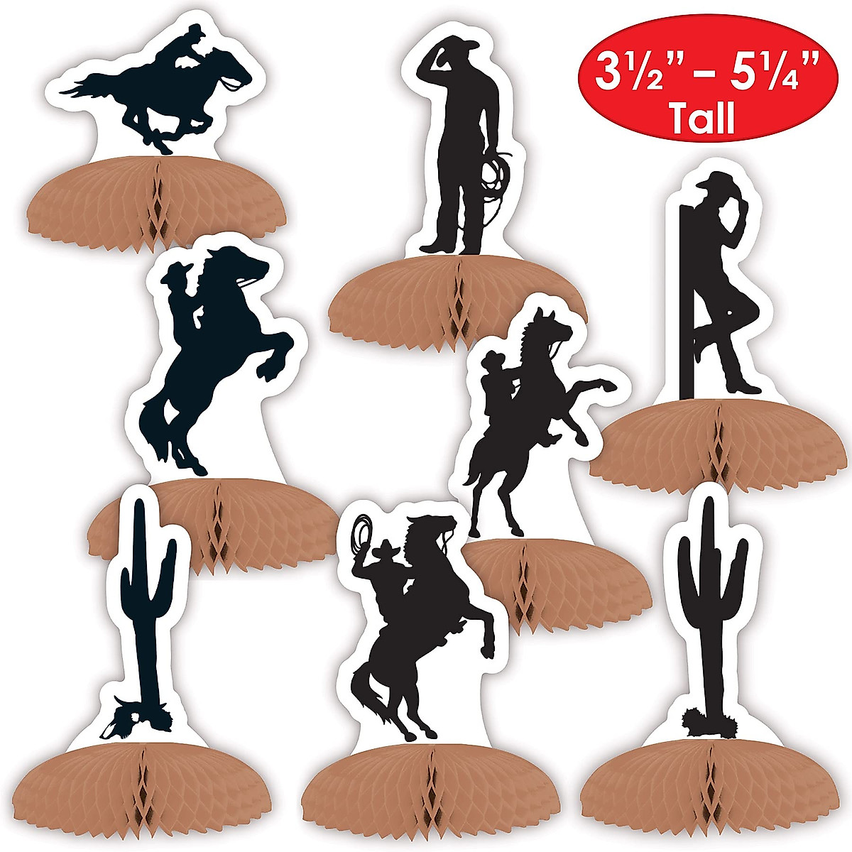Western Silhouette Mini Table Centerpieces Pack of 2