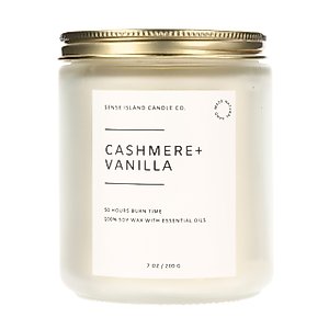 SENSE ISLAND Cashmere Vanilla Scented Candle for Home Scented 50+ Hrs Highly Scented Creamy Vanilla | 100% Natural Soy Candle Gifts for Women Highly Scented House Warming Gifts
