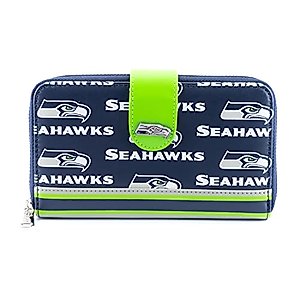 Loungefly NFL: Seattle Seahawks Logo All Over Print Wallet