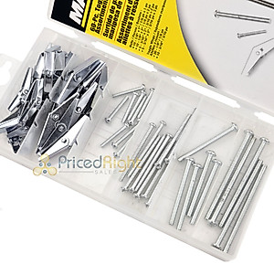 Maxcraft 7698 Toggle Wing and Bolt Assortment, 60-Piece