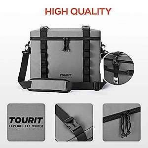 TOURIT Cooler Bag 46-Can Large Collapsible Cooler Bag 32L Insulated Leakproof Coolers for Picnic, Beach, Work, Trip