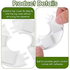 2PCS plumbing cover plates, Buckle Design pipe flange Self-Adhesive wall split flange for kitchen, bedroom, bathroom, Faucet，decoration(Round, Square）