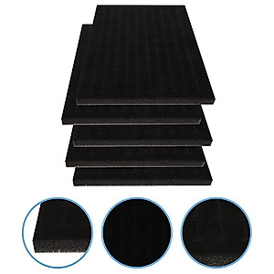NOLITOY Foam Insert Display Trays 5 Pack Black Velvet Ring Organizer, 100 Slot Foam Insert Holder Jewelry Display Trays for Selling Rings Jewelry Foam Insert