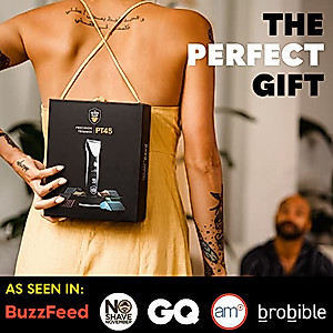 Beard Club PT45 Beard Trimmer for Men - Electric Cordless Rechargeable Beard & Hair Trimmer - High Power 7000 RPM - 8 Color Guides, 45 Unique Trim Lengths - Extra Sharp Mower Blades - Travel Lock