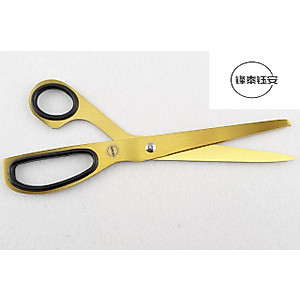 Fengtaiyuan J01 Scissors, 8in Gold, Stainless Steel, offices, households, DIY, embroidery, Dressmaking (J01)
