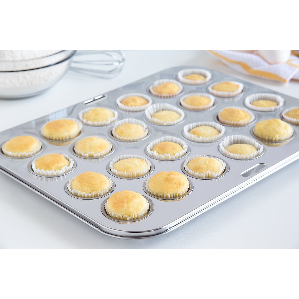Fox Run Mini Muffin Pan, 24 Cup, Stainless Steel