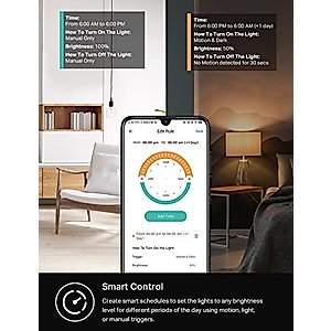 Kasa Smart Motion Sensor Switch, Dimmer Light Switch, Single Pole, Needs Neutral Wire, 2.4GHz Wi-Fi, Compatible with Alexa & Google Assistant, UL Certified, No Hub Required(ES20M) White 1-Pack