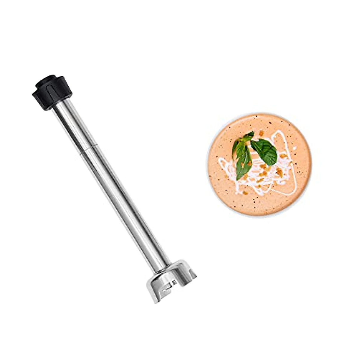 Restaurantware Hi Tek Stainless Steel Blending Shaft - Fits Variable Speed Immersion Blender - 16" - 1 count box