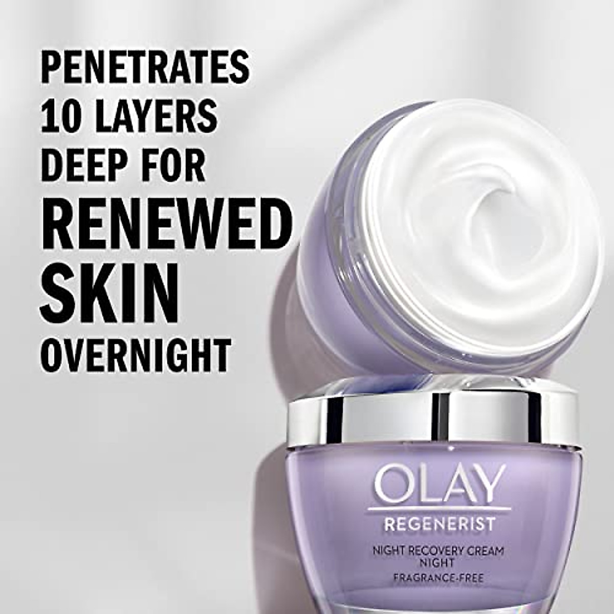 Olay Regenerist Night Recovery Cream Face Moisturizer, Fragrance Free, 1.7 oz
