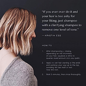 Kristin Ess Hair The One Purple Conditioner, Toning for Blonde Hair, Neutralizes Brass + Yellow Tones, Sulfate and Paraben Free, Color + Keratin Safe, 10 Fl Oz (Pack of 2)