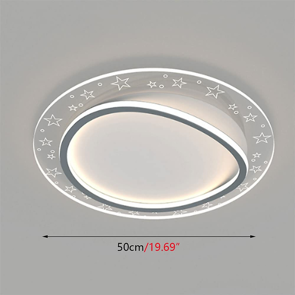 Hanging Lamp , Modern Round Ceiling Light Fixture Dimmable Flush Mounted Ceiling Lamp for Living Room Bedroom Kitchen Gold Acrylic LED Ceiling Chandelier for Kid's Boys Girls Room Interesting Life ( C