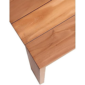 Meridian Furniture 353-T Tulum Collection Modern | Contemporary Outdoor Patio Patio Dining Table with Solid Teak Wood and Natural Teak Finish, 108.5" W x 40" D x 30" H, Natural