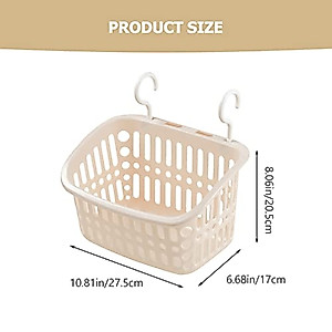 Zerodeko 2Pcs Bathroom Organizing Basket Plastic Hanging Shower Caddy with Hook Shampoo Conditioner Storage Basket for Home Kitchen Bathroom