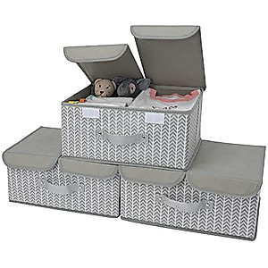 GRANNY SAYS Bundle of 3-Pack Storage Cubes for Closet & 3-Pack Small Storage Bins