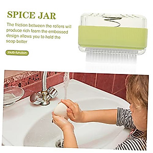 Alipis 4pcs Box Soap Foaming Box Foaming Soap Holder Soap Dispenser Bar Soap Roller Soap Dish Foaming Holder Soap Holder with Brush Soap Drainer Travel Soap Dish Holder The Bubble