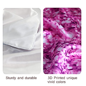 BlessLiving Satin Pillowcase Hippie Tie Dye Pillow Cases for Hair and Skin Boho Abstract Pattern Silk Pillowcases with Envelope Closure (Set of 2 Pack, Purple and Blue, Standard(20''x26''))