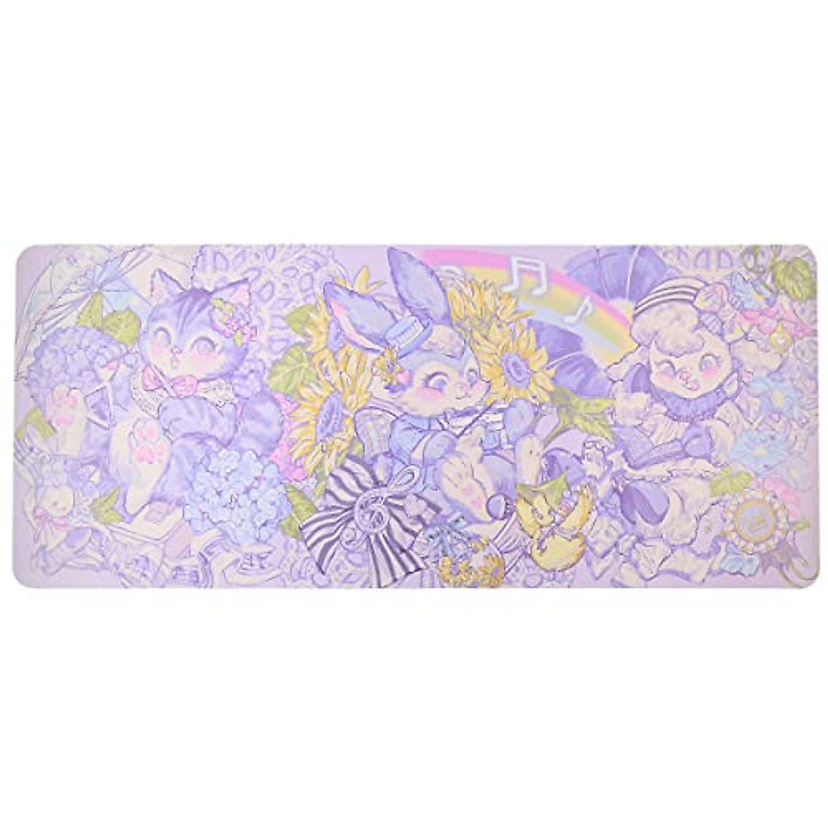 YUNZII ACTTO B303 Retro Bluetooth Typewriter Keyboard (English, Baby Pink),Garden Cats Desk Mat