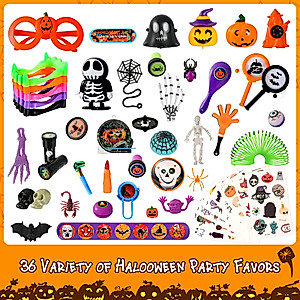 MGparty 200 Pcs Halloween Party Favors Bulk For Kids and Adult, Halloween Party Favors Prizes Box Toy Assortment, Carnival Game Prizes,Treasure Box Toys for Classroom,Birthday Gifts,Fidget Toys