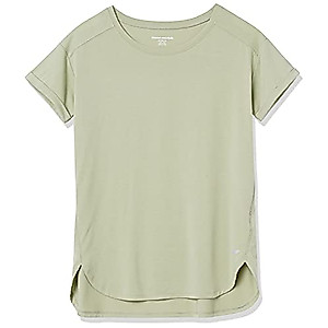 Amazon Essentials Women's Studio Relaxed-Fit Lightweight Crewneck T-Shirt (Available in Plus Size), Light Green, X-Large