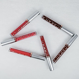 KARNAR 6 Pcs Lipstick Matte Liquid Lipstick Lipgloss Set for Women labiales mate 24 horas originales matte larga duracion 24 Deep Red Original 24 Hours Lipstick Lip Stain Long Lasting Waterproof.